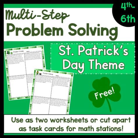 Free St Patricks Day Multi Step Problem Solving Made By Teachers