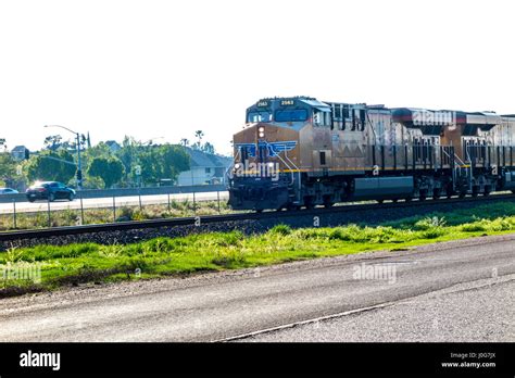 A Bnsf Freight Train In Modesto California Stock Photo Alamy