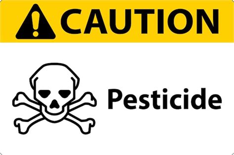 Premium Vector Caution Pesticide Symbol Sign On White Background