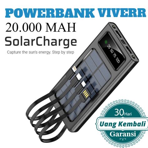 Jual Powerbank VIVERR Solar Type VS01 Kapasitas 22 000 MAh Bisa Mengisi