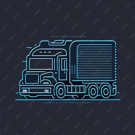 Premium Ai Image Blue And White Truck With Large On It Generative Ai