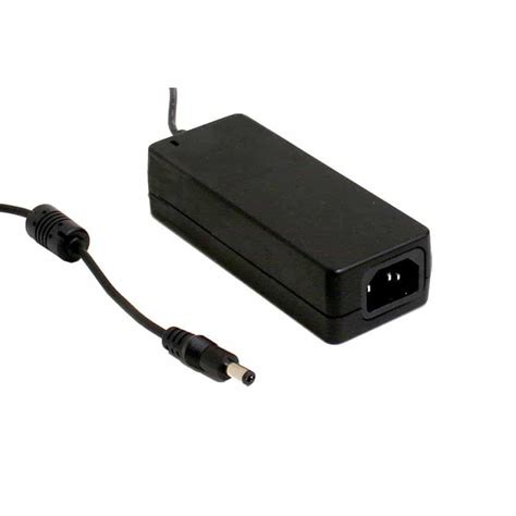 Mean Well GST A P J AC DC Industrial Desktop Adaptor Output Vdc At A Pole AC Inlet