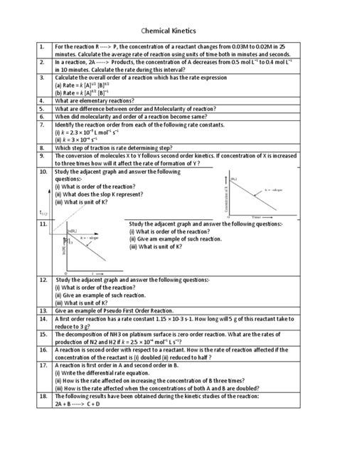 Chemical Kinetics Pdf Reaction Rate Chemical Kinetics