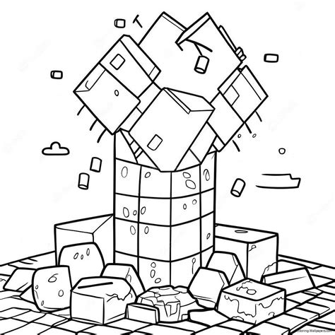 Explosive Minecraft Tnt Coloring Page 43254 34183