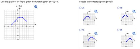 Solved Use The Graph Of Y Fx To Graph The Function Gx