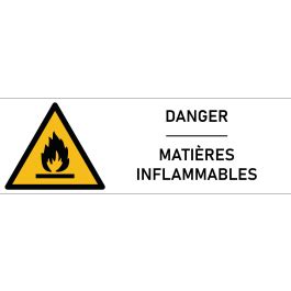 Matières inflammables format rectangle