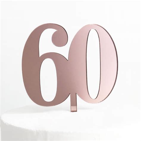 Classic Number 60 Cake Topper Sandra Dillon Design