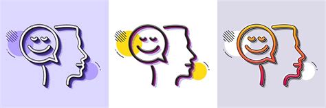 긍정적 인 생각 라인 아이콘입니다 통신 기호입니다 하프톤 도트 패턴 벡터 감정에 대한 스톡 벡터 아트 및 기타 이미지 감정 고급 그라데이션 Istock