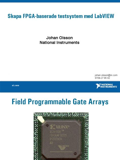 Skapa Fpga Baserade Testsystem Med Labview Johan Olsson National Skapa Fpga Baserade Testsystem Med Labview Johan Olsson National