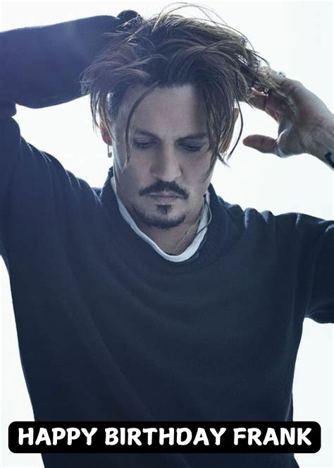 Johnny Depp Personalisied Happy Birthday Card Coor Designs