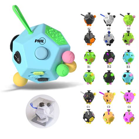 12 Side Fidget Relieves Stress Anxiety Anti Depression Cube Promo