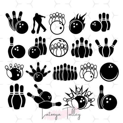 Bowling Svg Cricut Silhouette Cameo Bowling Clipart Cut Inspire