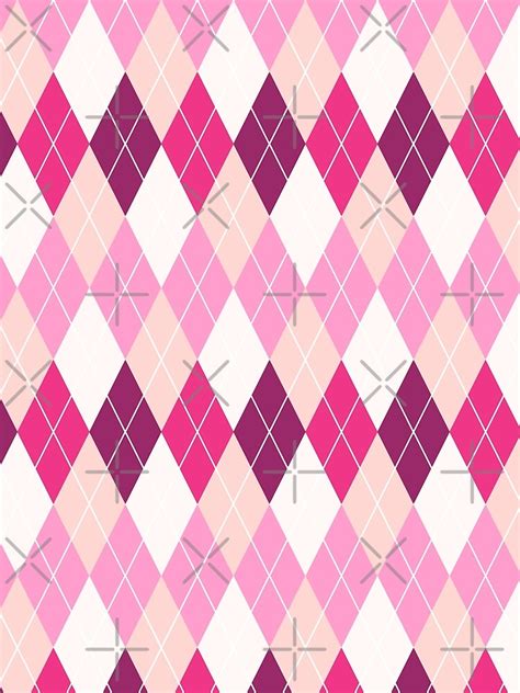 Pink And White Argyle Pattern T Shirt For Sale By Saradaboru