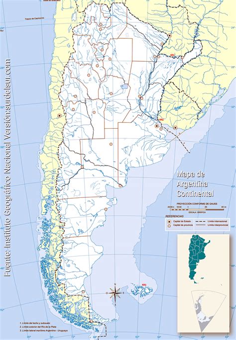 Provincias De Argentina Capitales Superficie Y Población El Sur Del Sur
