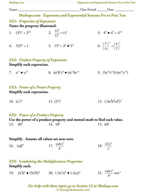 Worksheet Exponential Growth And Decay