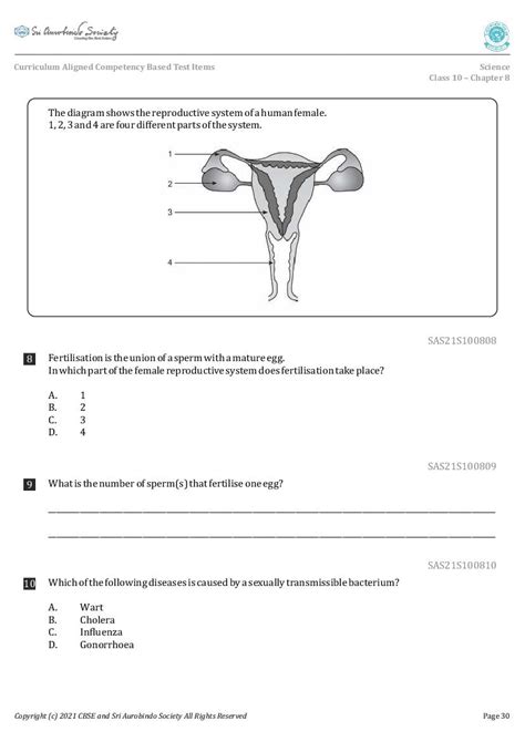 Class 10 Science Competency Based Questions 2025 Download PDF AglaSem