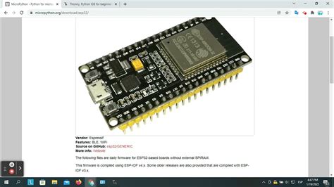 Instalacion Thonny Y Firmware De Micropython YouTube