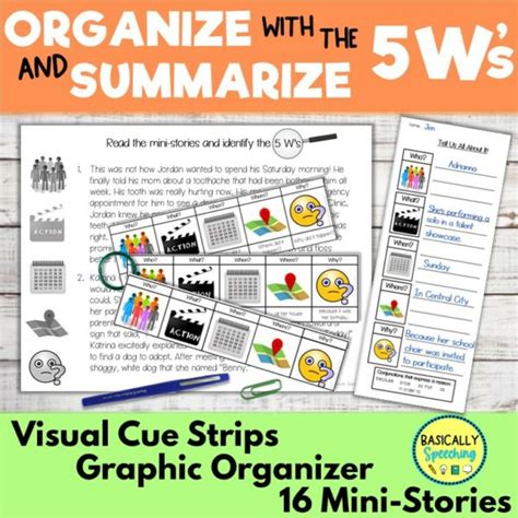 Wh Questions Activity Short Stories Support Strips And Graphic Organizers Made By Teachers