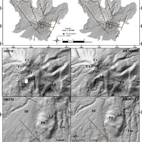 Visual Comparison Of Srtm And Demnas Using Dem Data To Volcano