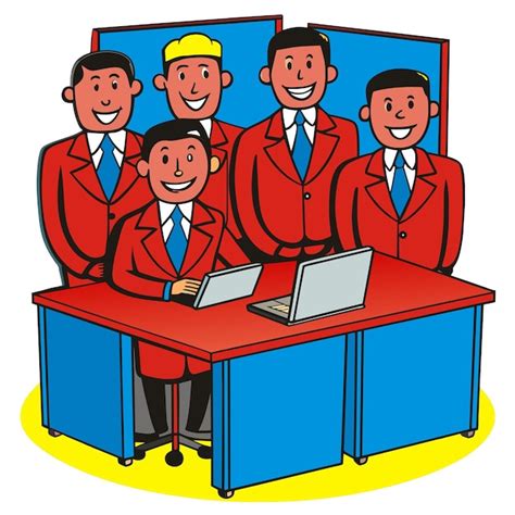 A Cartoon Drawing Of A Group Of Men Wearing Suits And Ties Premium Ai
