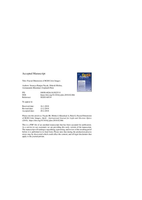 pdf fractal dimension of rgb color images gopinath palai