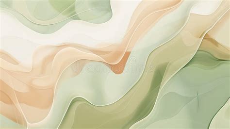 Swirling Forms Leafy Textures Fluid Shapes Pastel Colors Soft Gradient Minimalist Abstract