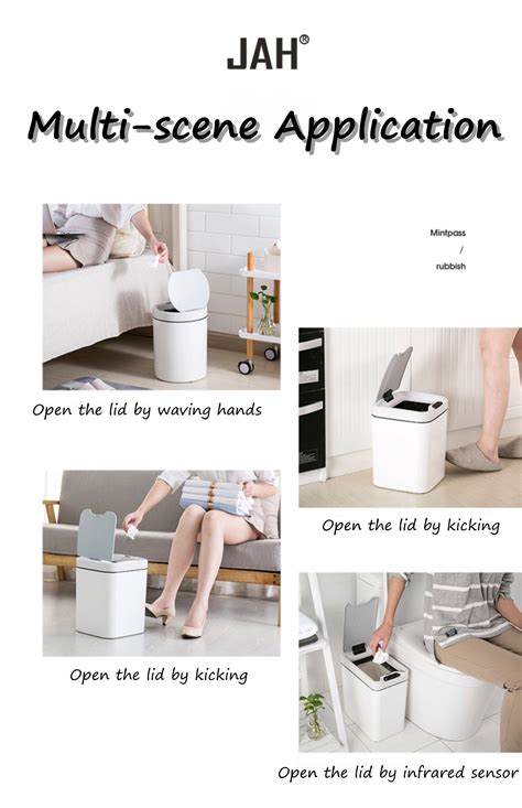 Jah 12l Rectangle Sensor Waste Bin Trash Can China Manufacturers