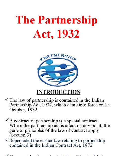 The Partnership Act 1932 Pdf Partnership Law Of Agency