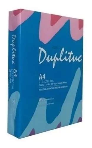 Resma De Papel A Grs Hojas Duplituc X Hojas
