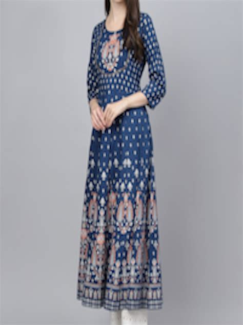 Buy Kalini Ethnic Motifs Printed Sequinned Anarkali Kurta Kurtas For