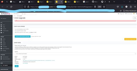 After Update Prestashop 1click Upgrade To 4160 Version
