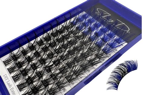 Multi Colored DIY D Curl Lash Clusters 16mm Blazing Blue 16mm Blazing Blue For Sale Las