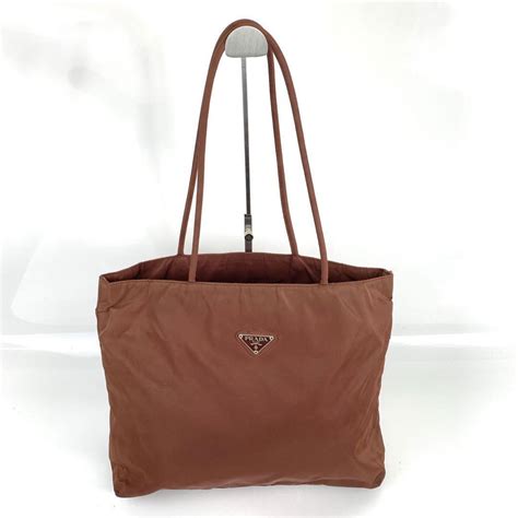 Prada Nylon Logo Plate Tote Bag Elegant And Timeles Gem