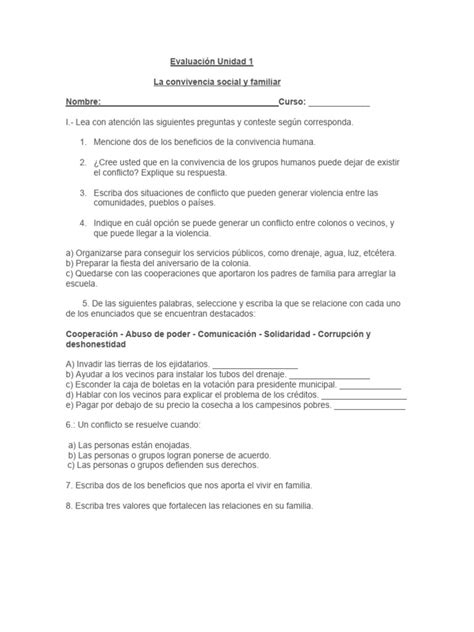 evaluación unidad 1 pdf
