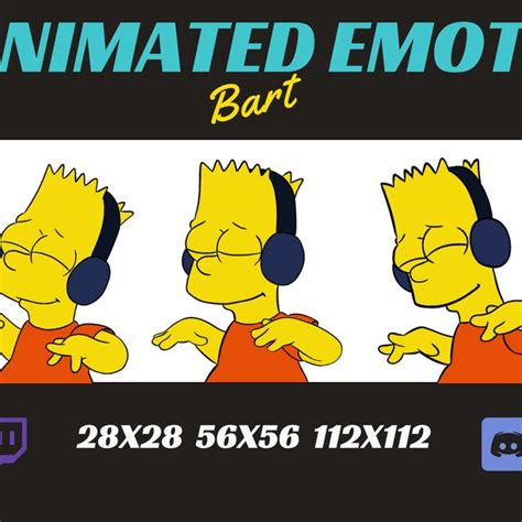 Bart Simpson Twitch Emotes Etsy