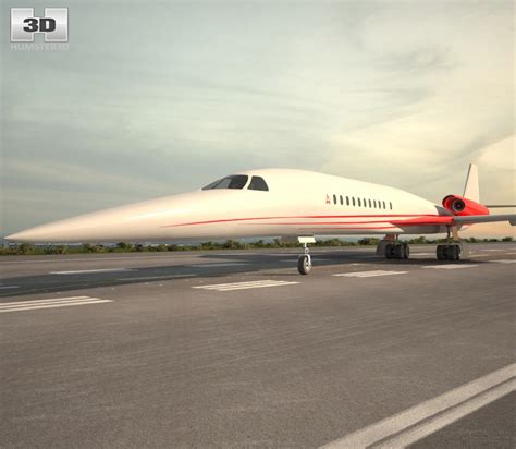 Aerion As2 Supersonic Business Jet 3d Model Download Light Aircraft