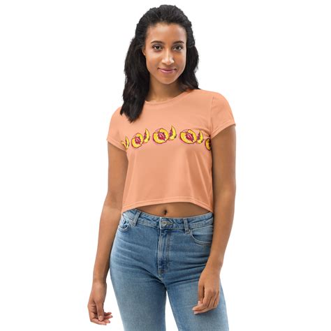 The Perfect Peach Peach Vulva Crop Tee Pinkbananasparkles