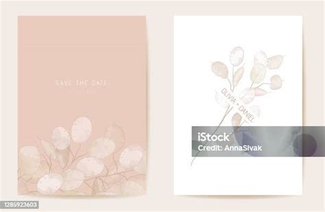 웨딩 드라이 정직 꽃 초대장 수채화 꽃 보호 달리아 카드 식물 저장 날짜 템플릿 벡터 단풍 커버 모던 포스터 트렌디한 디자인 럭셔리 배경 일러스트 가을에 대한 스톡 벡터