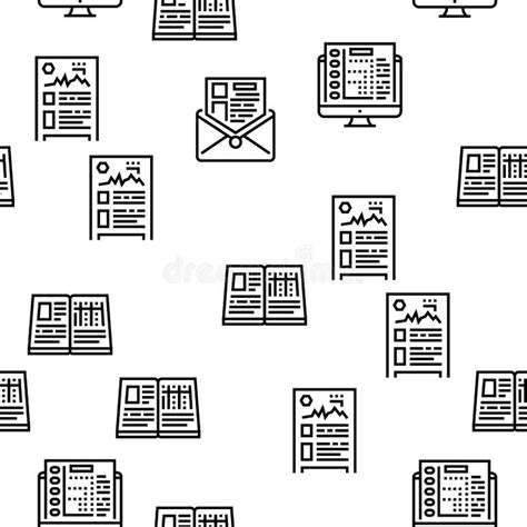 Reports Documentation Vector Seamless Pattern Stock Vector