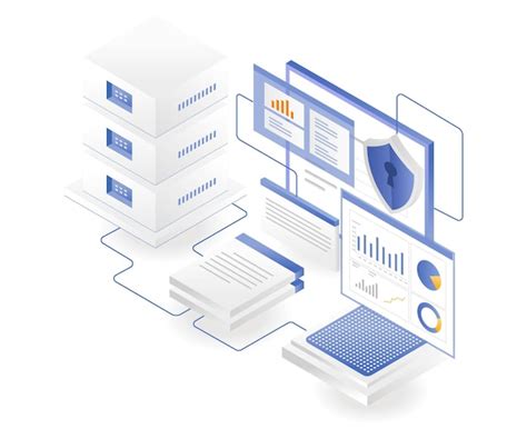 Premium Vector Flat Isometric Illustration Concept Cloud Server