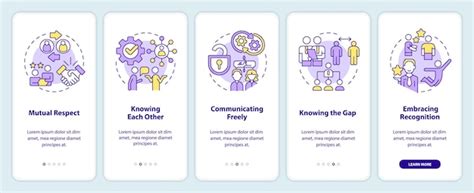 Premium Vector Build Solid Employer Employee Relations Onboarding Mobile App Screen