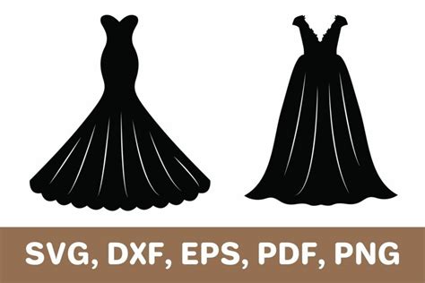 Wedding Dress Svg Evening Dress Svg Cricut Silhouette