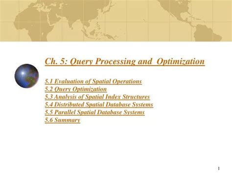 Ppt Spatial Query Processing And Optimization In Databases Strategies And Challenges Powerpoint