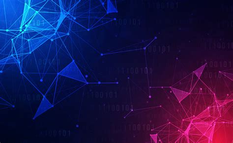 디지털 기술 회로 블루 레드 그라데이션 배경 Ai 빅 데이터 Iot 사이버 클라우드 보안 추상 네온 와이파이 기술 혁신 미래 미래 지향적 인 인터넷 네트워크 연결 일러스트