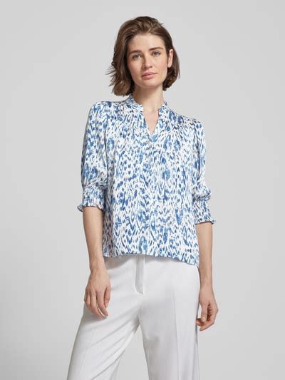 Neo Noir Bluse Mit Allover Print Modell Diana Blau Online Kaufen