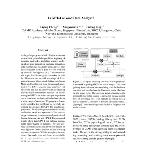 Is Gpt 4 A Good Data Analyst Acl Anthology