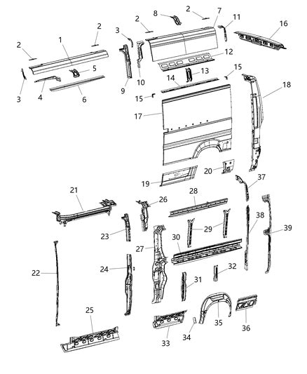68185658ad Genuine Mopar Sliding Door Track