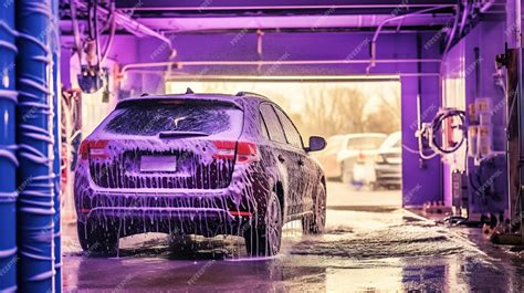 Premium Photo Detail View On Car Wash Car Wash Foam Water Automatic