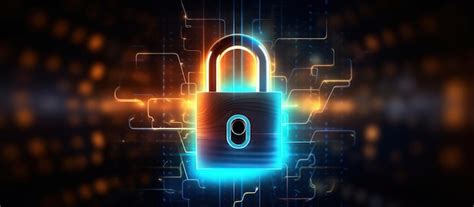 Cyber Security Digital Lock And Key Premium Ai Generated Image