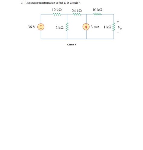 solved 3 use source transformation to find v0 in circuit 7